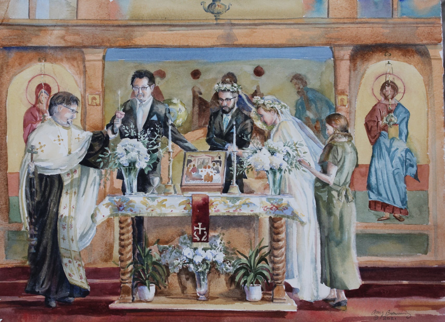 Live wedding paintings – Amy Browning Fine Art